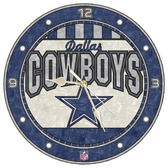 The Memory Company | Wall Decor | Dallas Cowboys Art Glass Clock | Poshmark